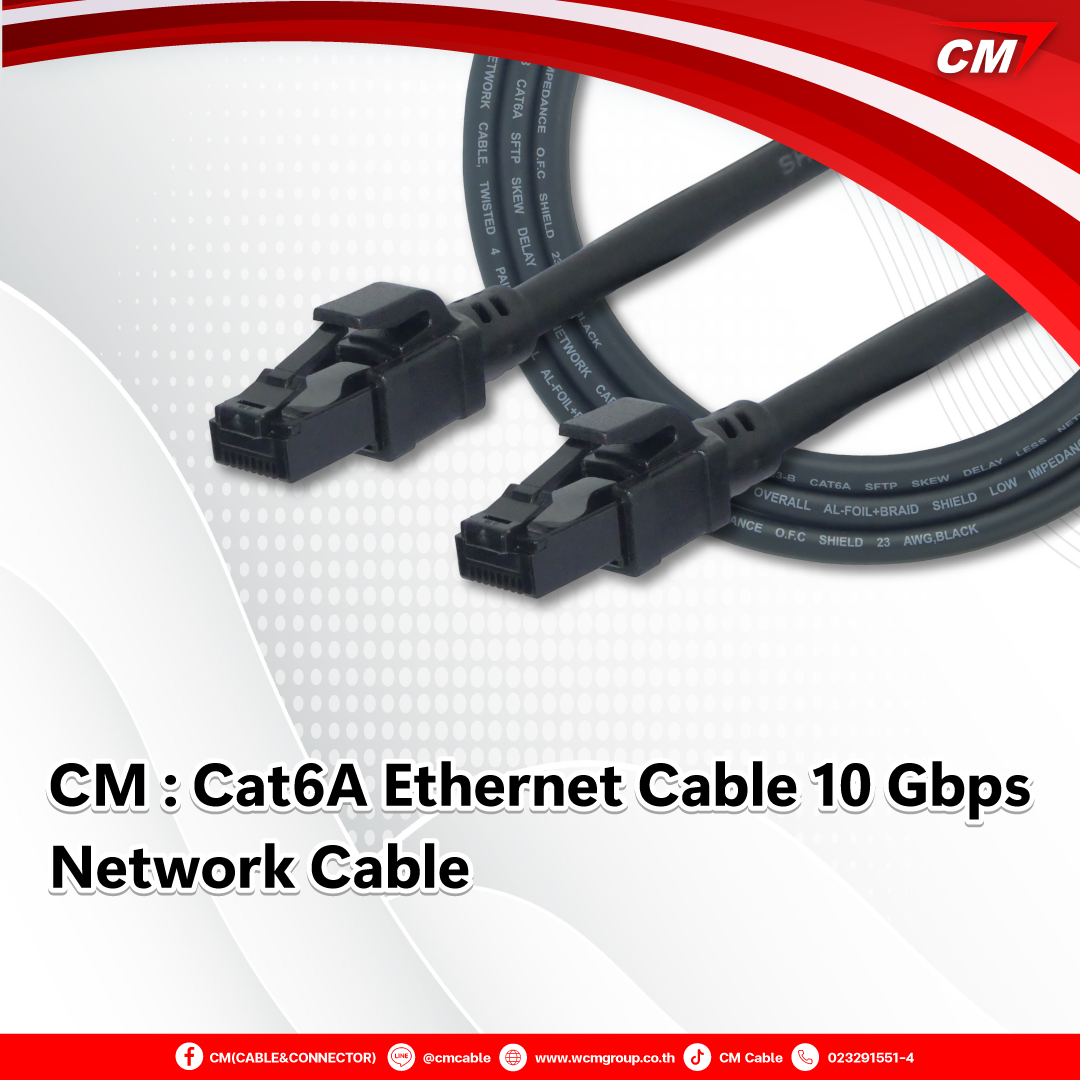 CM : CAT6A UTP 10Gbps 500MHz PATCH CORD ISO/IEC 11801 TIA/EIA 568B CABLE RoHS