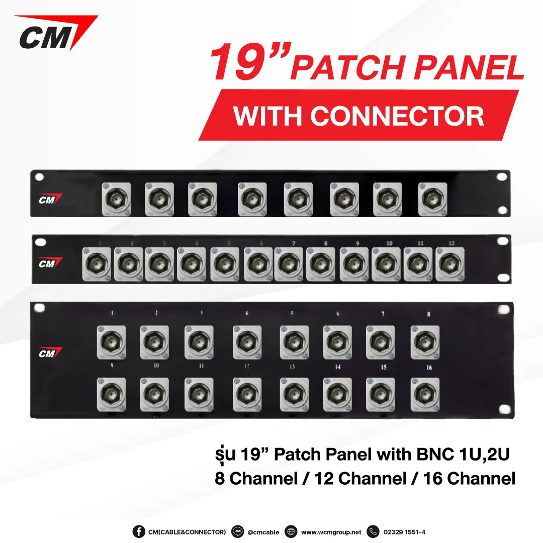 CM : 19"Patch Panel with BNC Connector