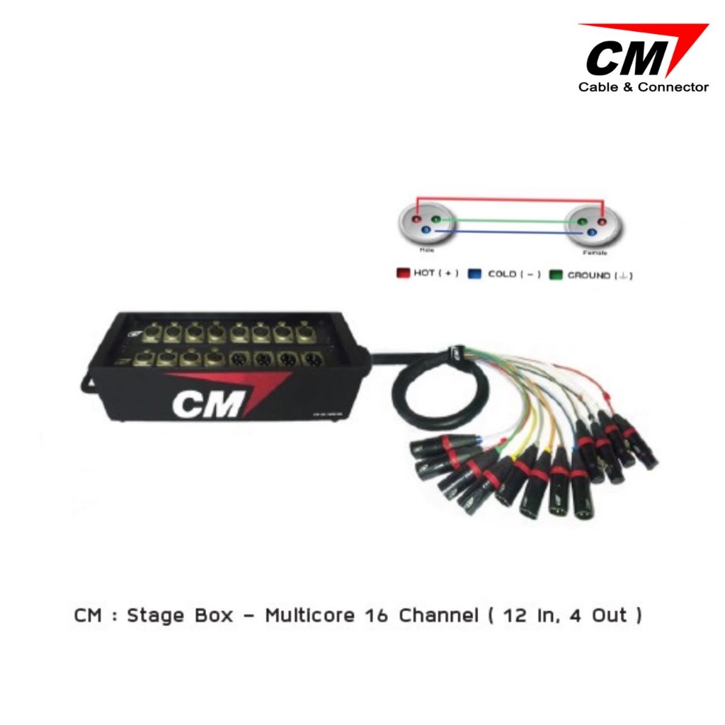 CM : Stage Box - Multicore 16 Channel (12 in , 4Out)