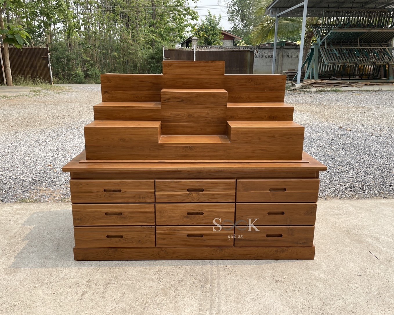 ST012 โต๊ะหมูบูชาแบบตู้เทิน 1.5 ม.