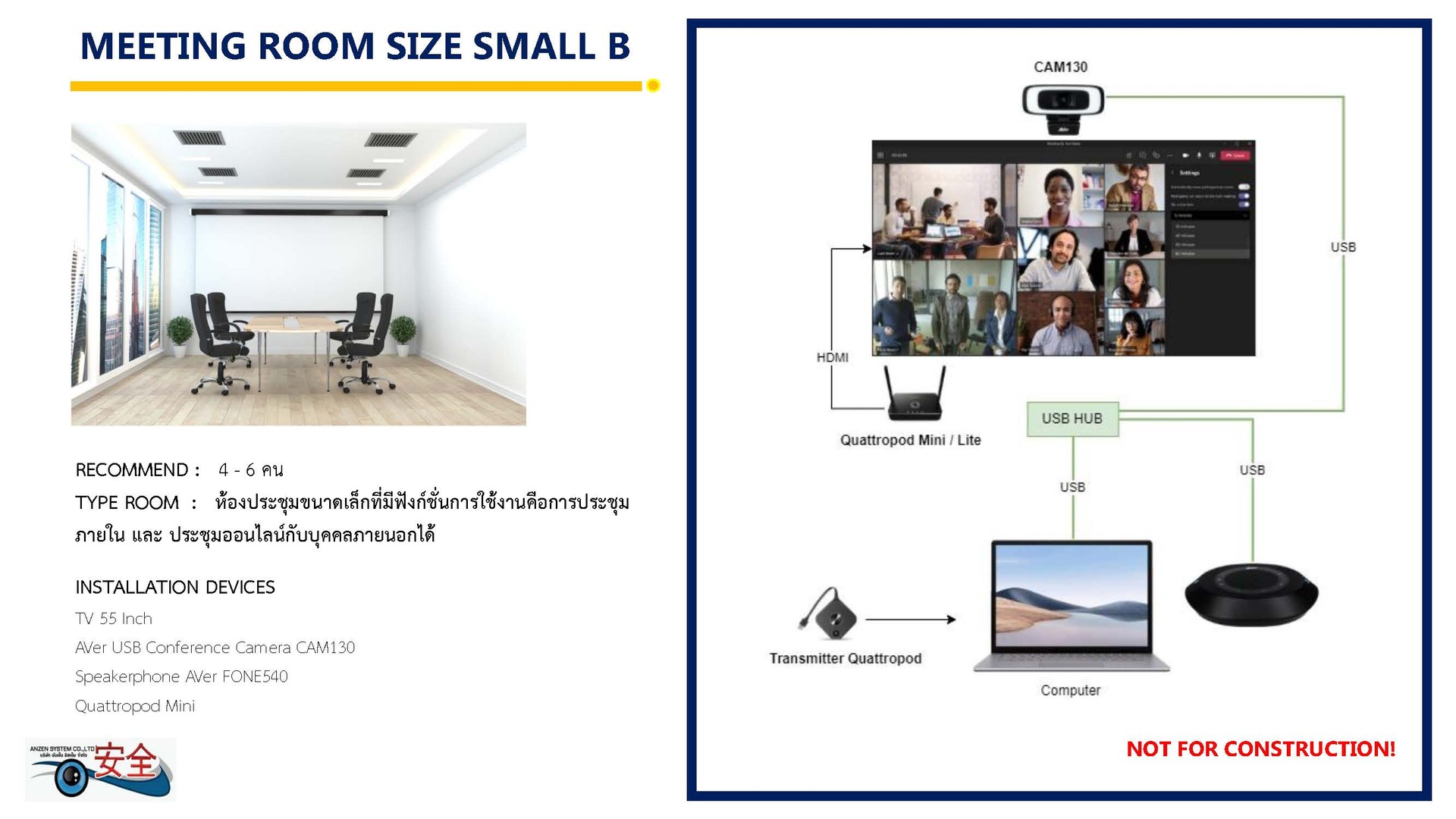 Aver Media - MEETING ROOM SIZE SMALL B