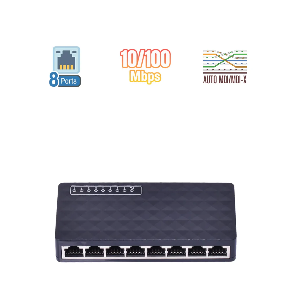 8 PORTS FAST ETHERNET SWITCH