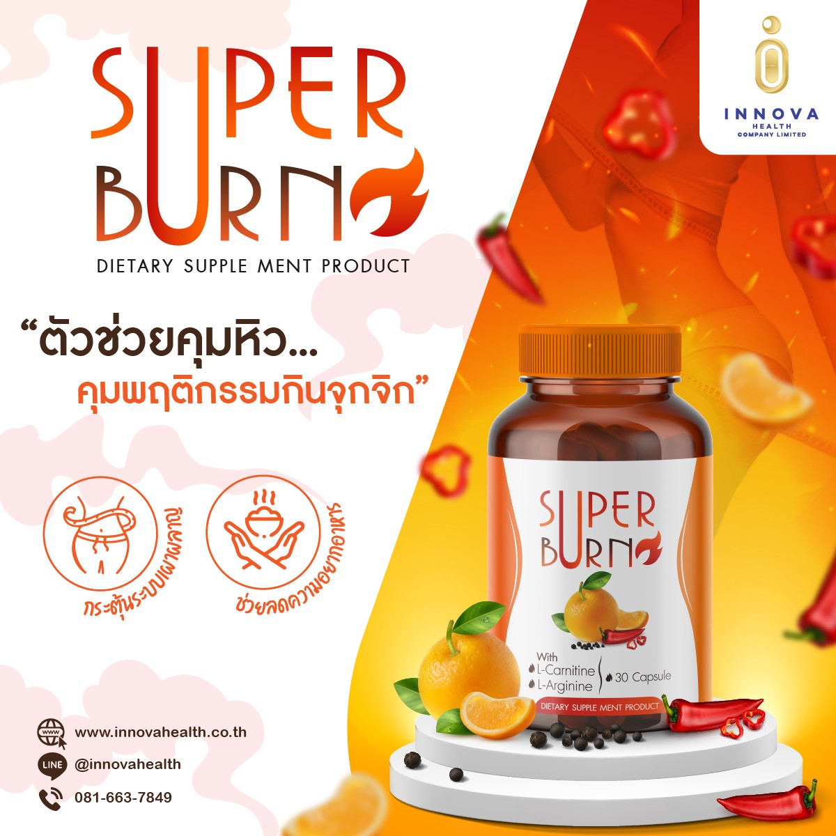 รับผลิต Super Burn สูตรเพิ่มการเผาผลาญ