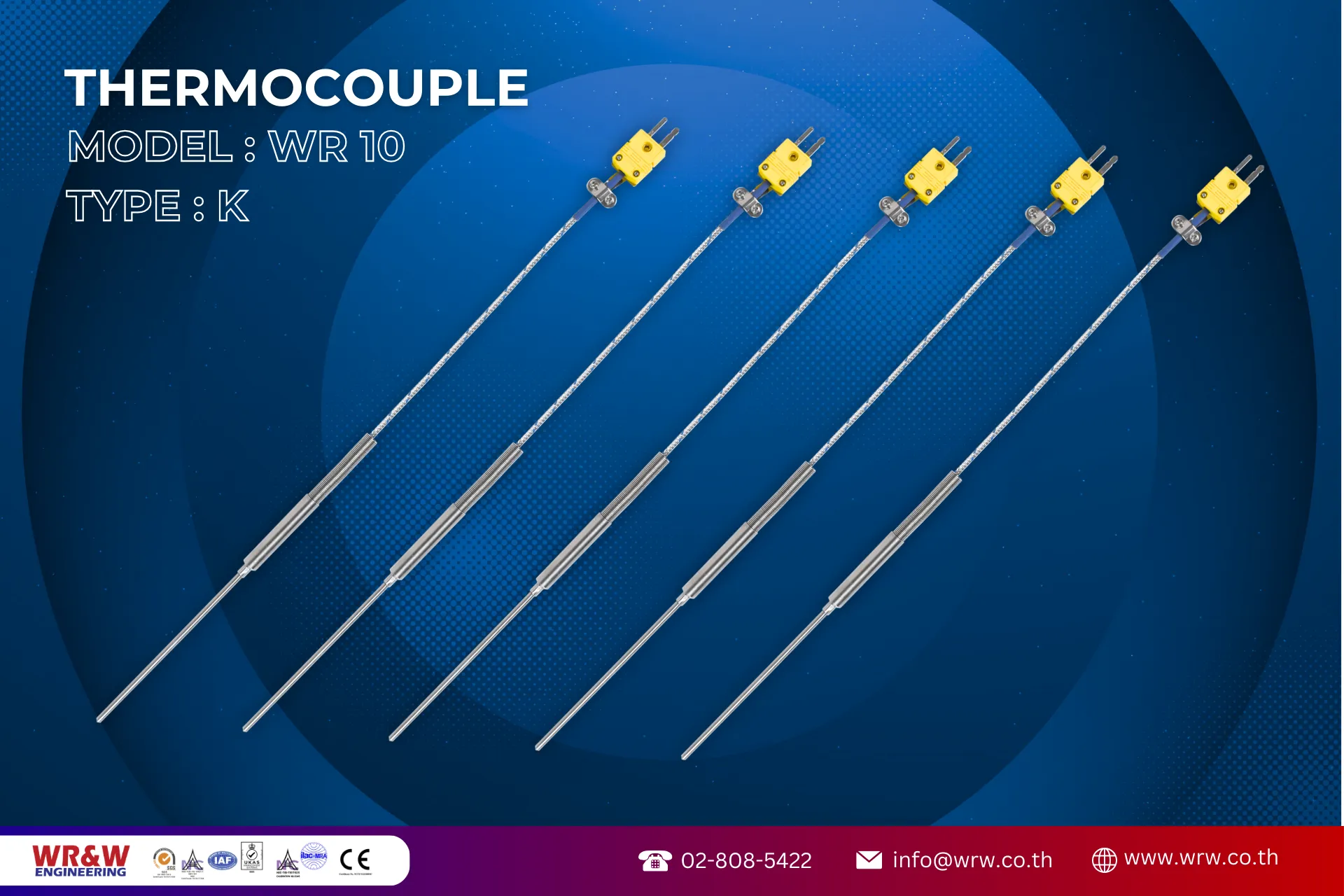 เราคือผู้ผลิต Temp Sensor Thermocouple and RTDs