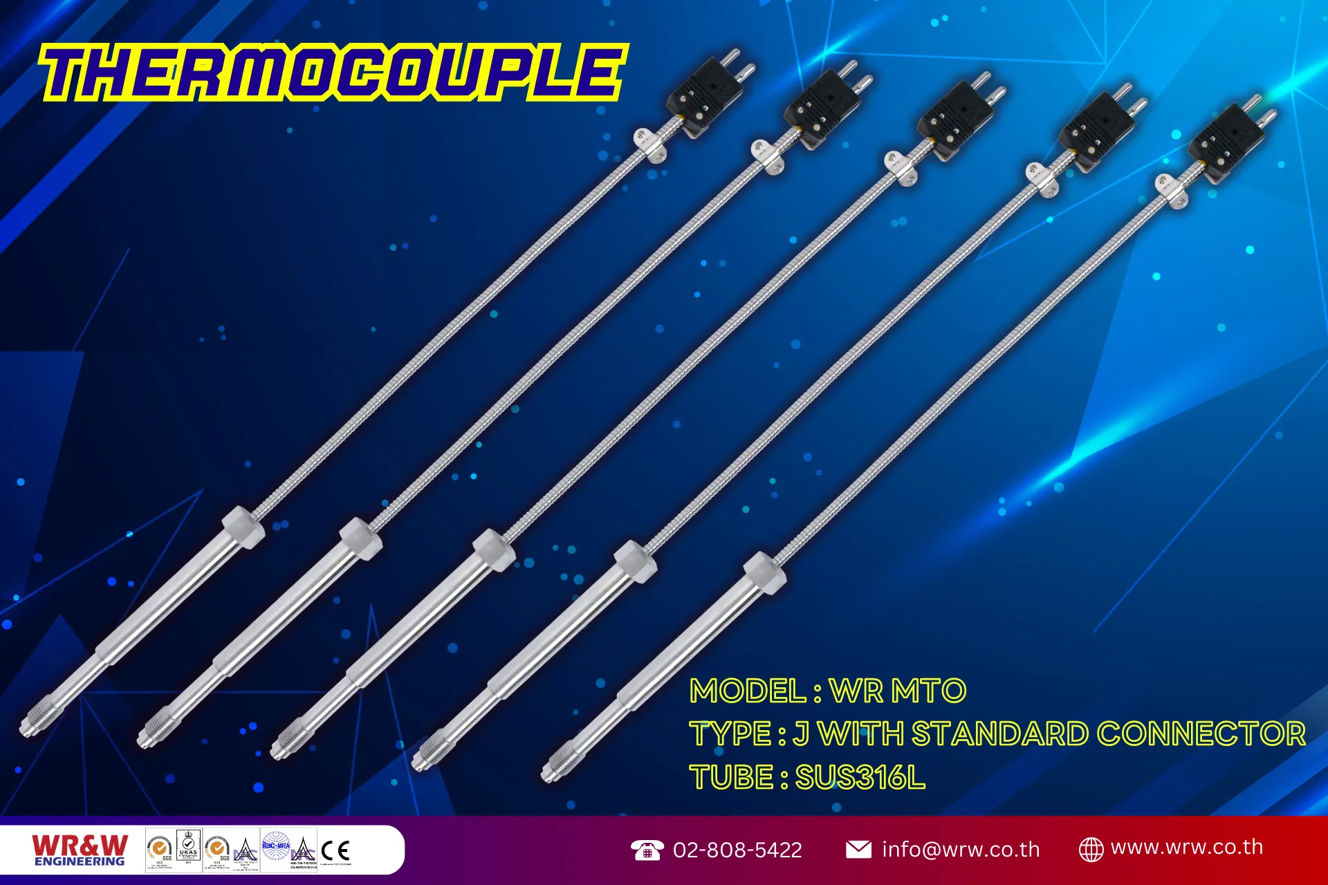 เราคือผู้ผลิต Temp Sensor Thermocouple and RTDs