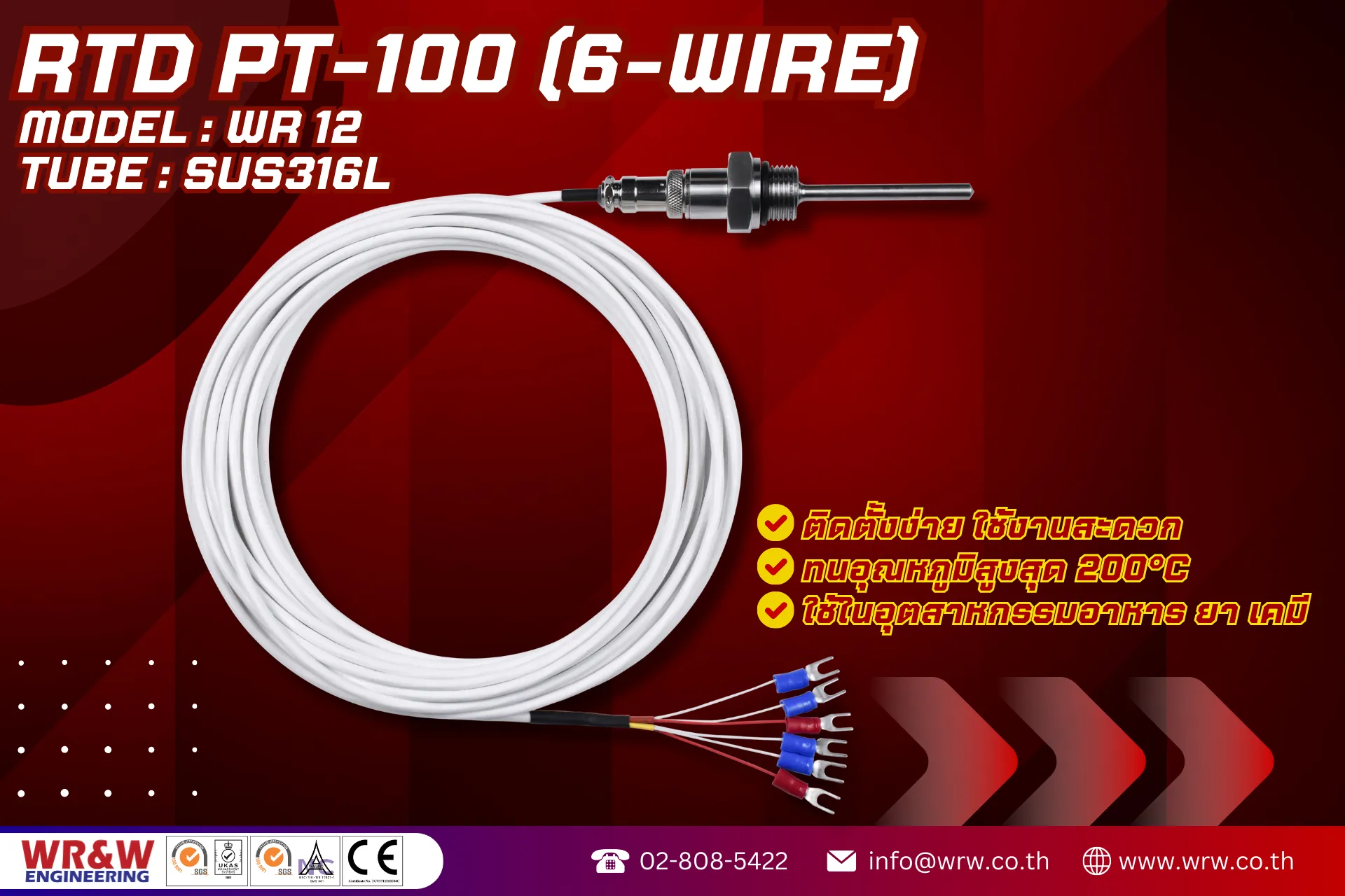 เราคือผู้ผลิต Temp Sensor Thermocouple and RTDs