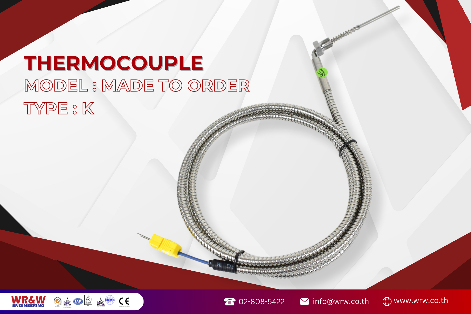 เราคือผู้ผลิต Temp Sensor Thermocouple and RTDs