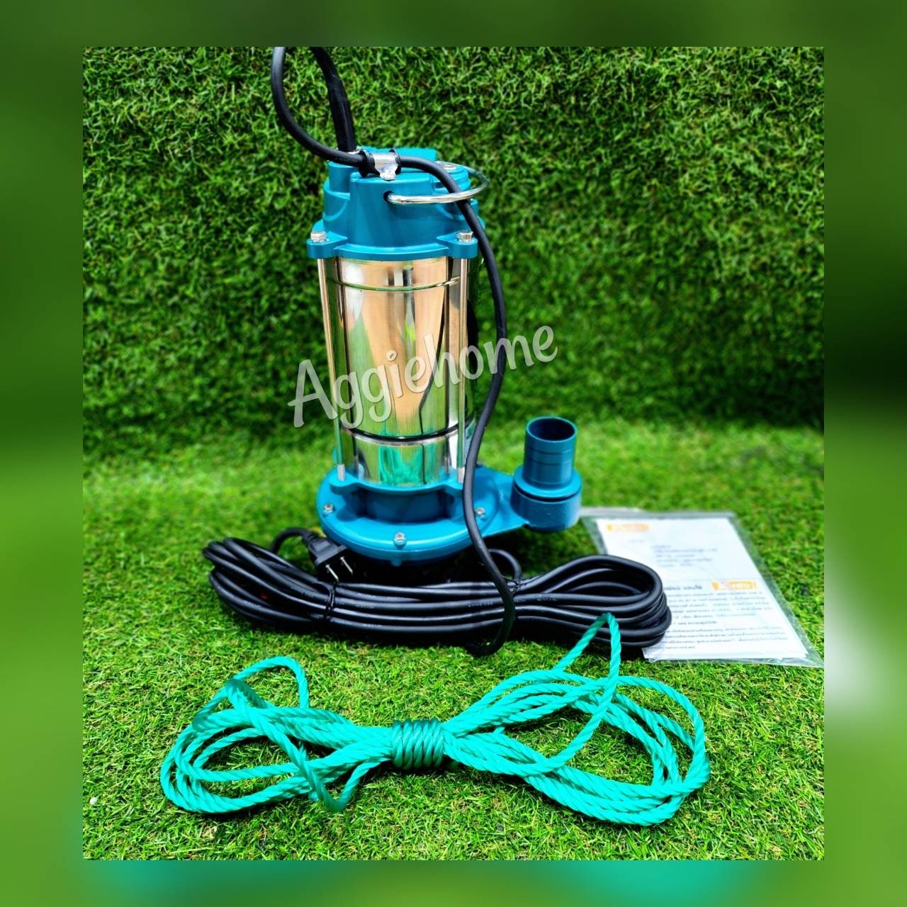 KANTO ปั๊มแช่ ไดโว่ รุ่น KT-TURBO-QDX-550 220V. 550 วัตต์ ท่อออก 1.5 นิ้ว HADEMAX 17 เมตร ปั๊ม ...