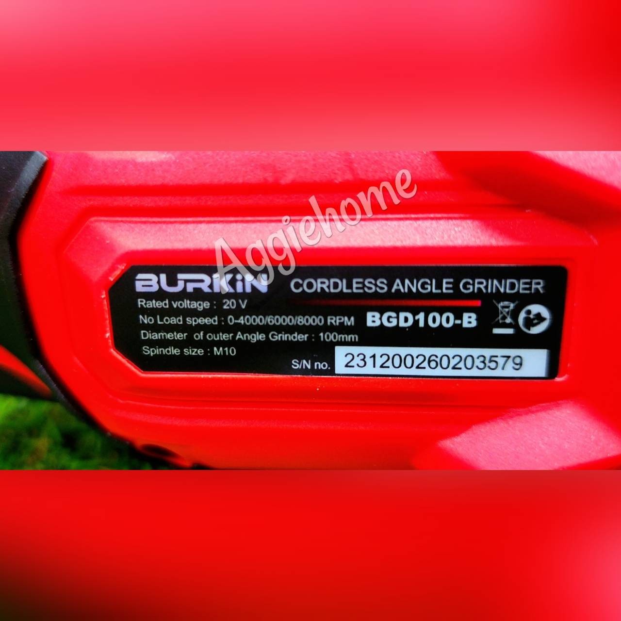 BURKIN เครื่องเจียร์ รุ่น BGD100-B (ตัวเครื่อง) ไร้สาย 20V. ขนาด 4นิ้ว มอเตอร์ Brushless เจียร ...