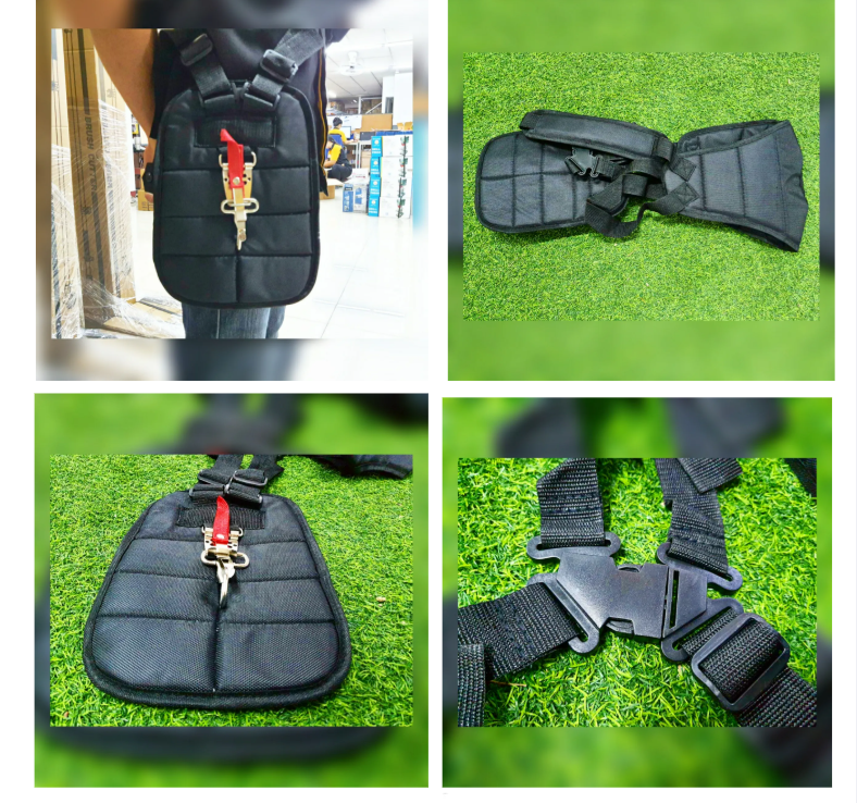 TREETOOLS สายสะพาย บ่าคู่ เครื่องตัดหญ้า แบบบ่าคู่ ตัดหญ้า เสื้อกั๊ก ดำ หนานุ่ม ชำระปลายทางได้