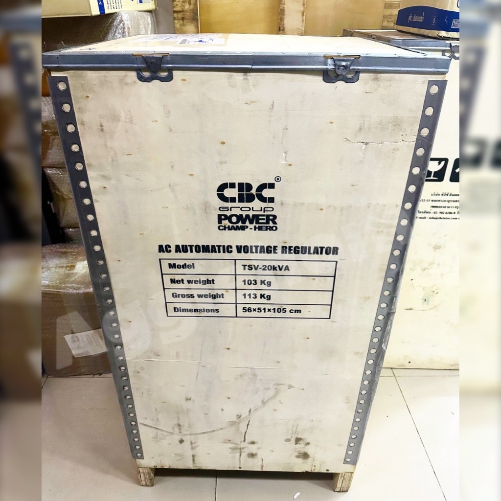 CBC เครื่องปรับแรงดันไฟฟ้าอัตโนมัติ รุ่น TSV-20KVA (สีดำ) แรงดัน 100-260 โวลท์ หน้าจอ LED ...