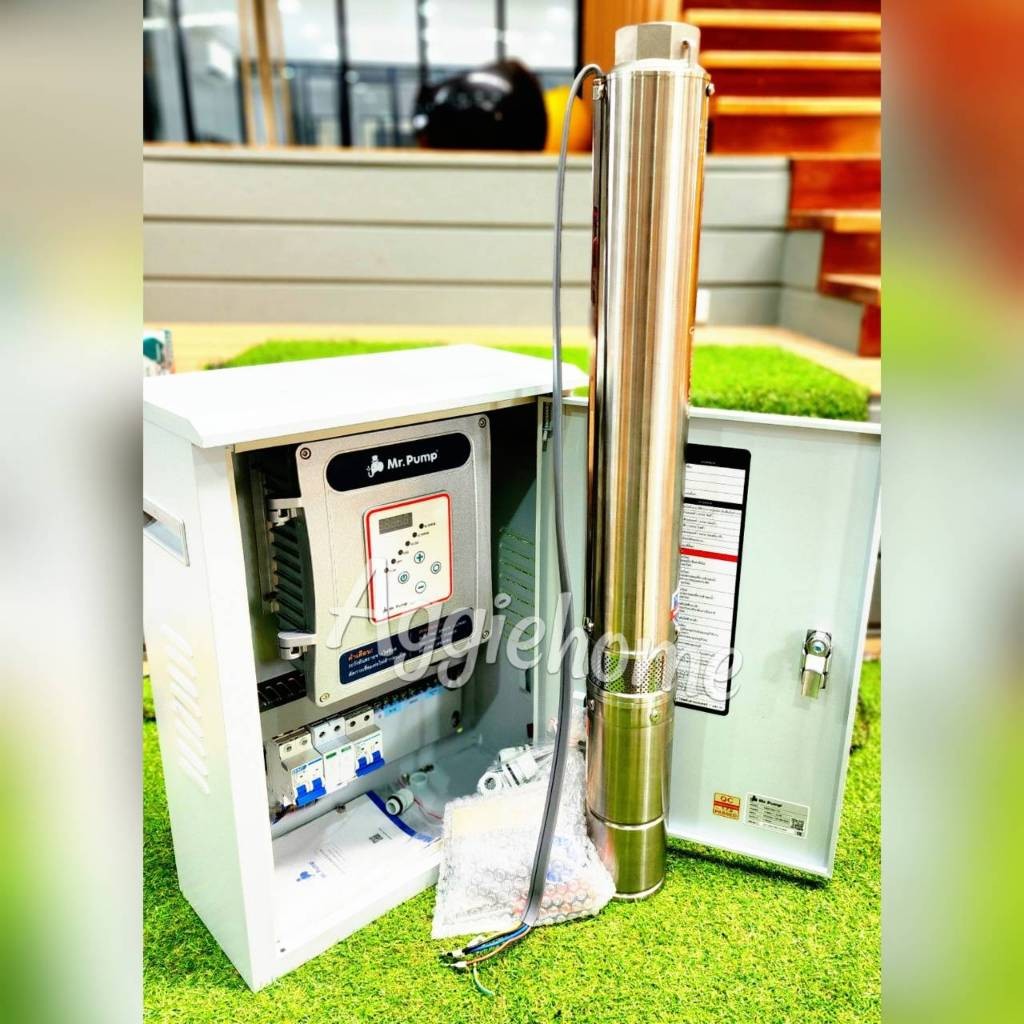 MR.PUMP ปั๊มบาดาล รุ่น 10DC75/1500-4 (AUTO) 2ระบบ AC/DC 1500วัตต์ ท่อออก 2นิ้ว MAX HEAD 75 เมตร ...