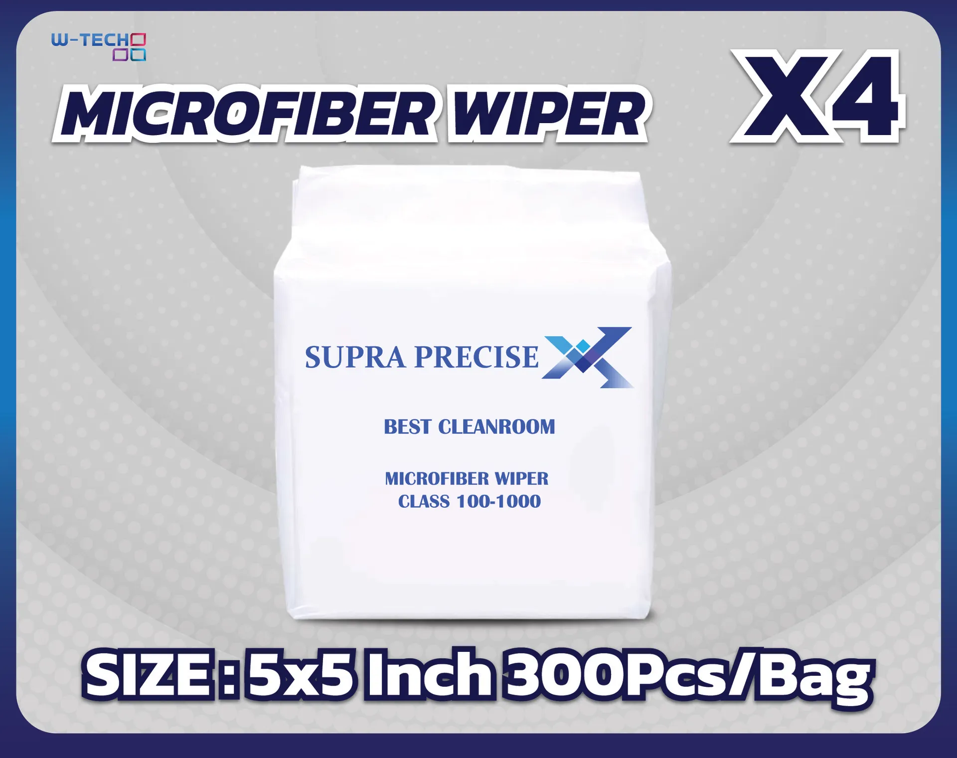 SUPRA PRECISE S MICROFIBER WIPER X4-5*5 INCH