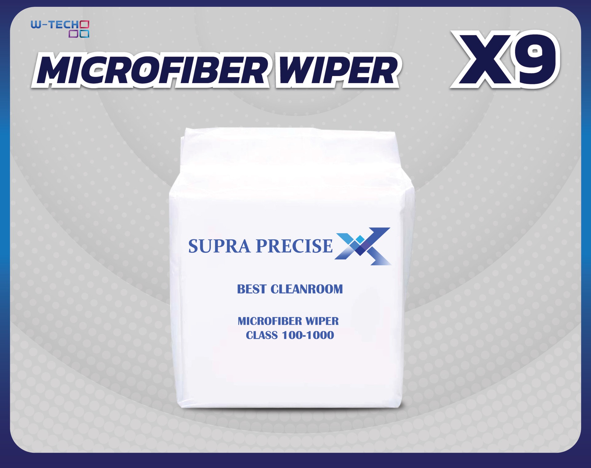 SUPRA PRECISE CLEANROOM MICROFIBER WIPER X9
