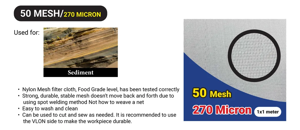 50 Mesh/270 Micron (Nylon Filter Mesh)