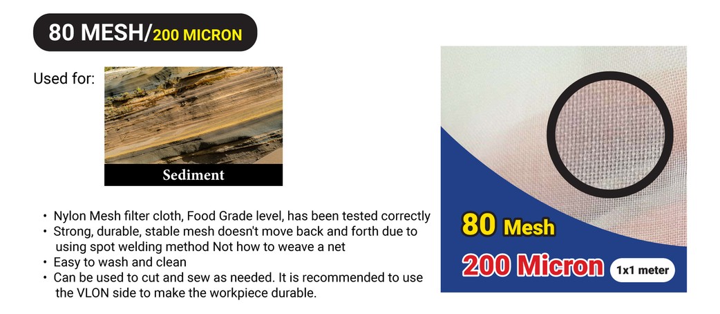 80 Mesh/200 Micron (Nylon Filter Mesh)