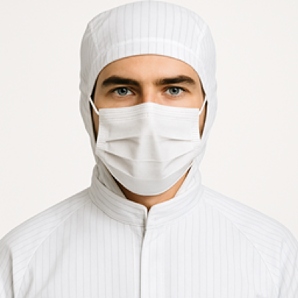 Cleanroom Face Mask 3 Ply Class 100