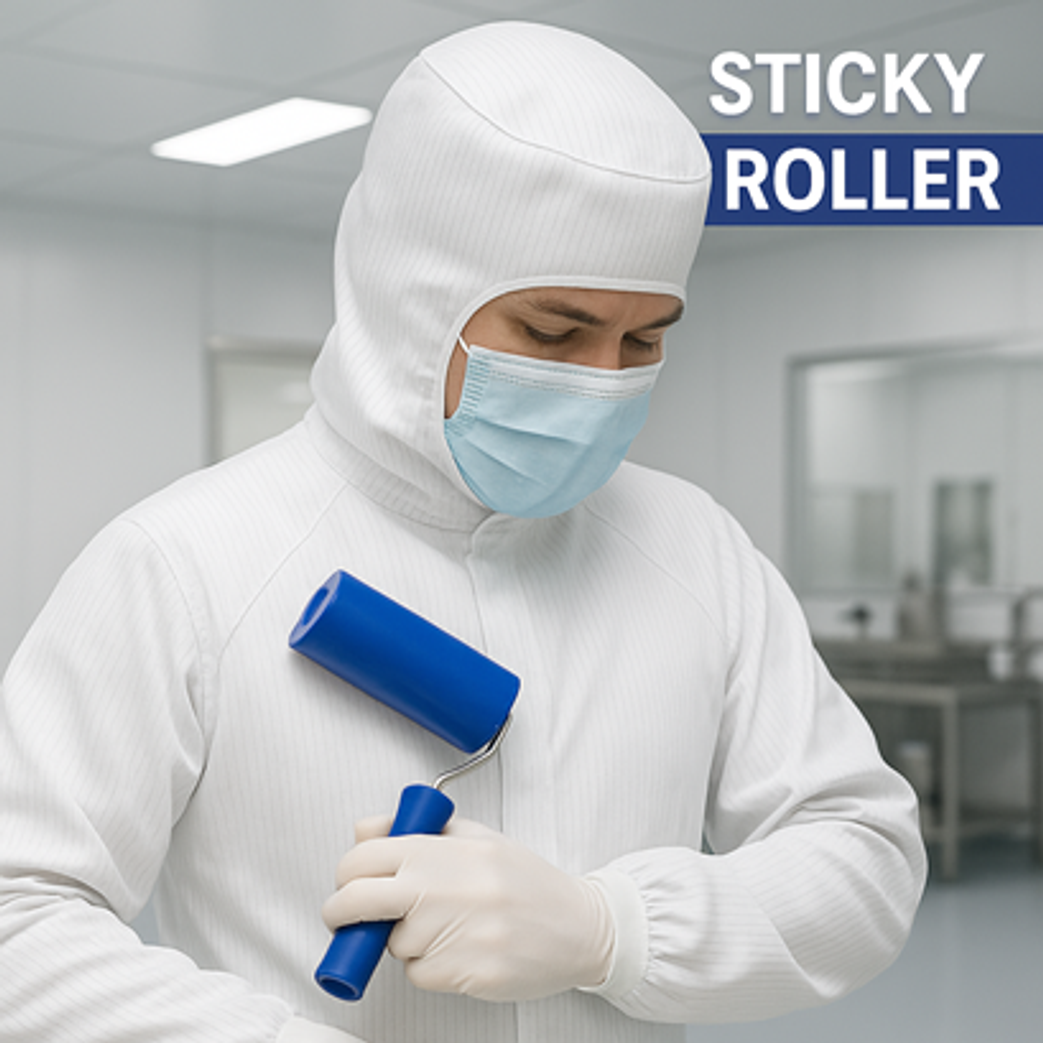 STICKY ROLLER BLUE ลูกกลิ้งกาวทำความสะอาด (4 นิ้ว)