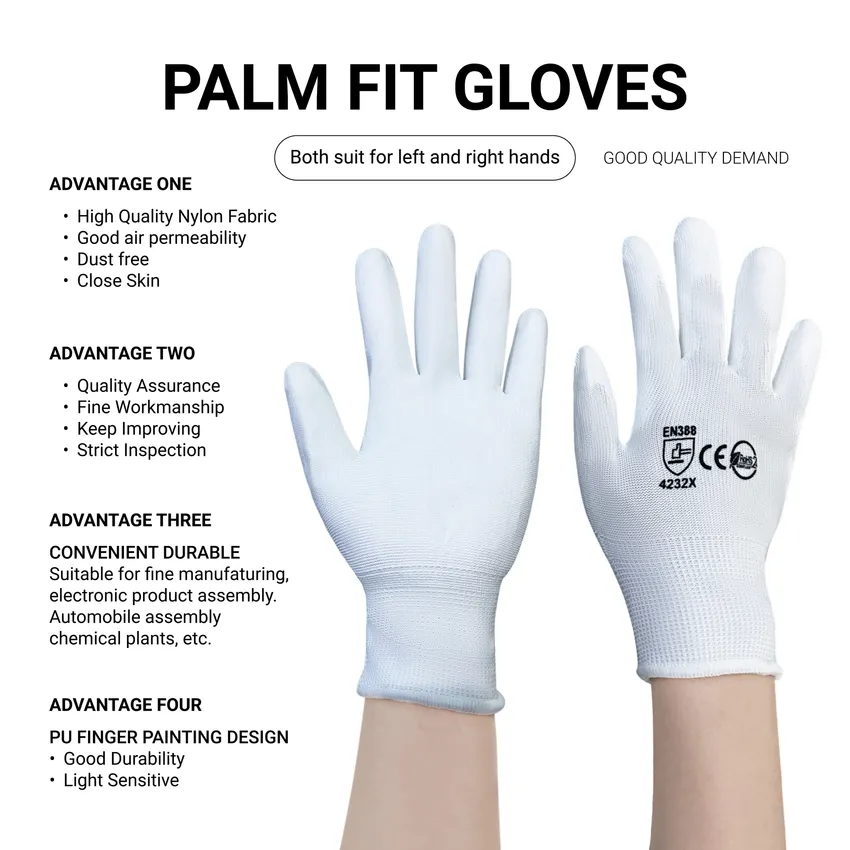 Palm Fit Gloves ถุงมือเคลือบพียูทั้งฝ่ามือ